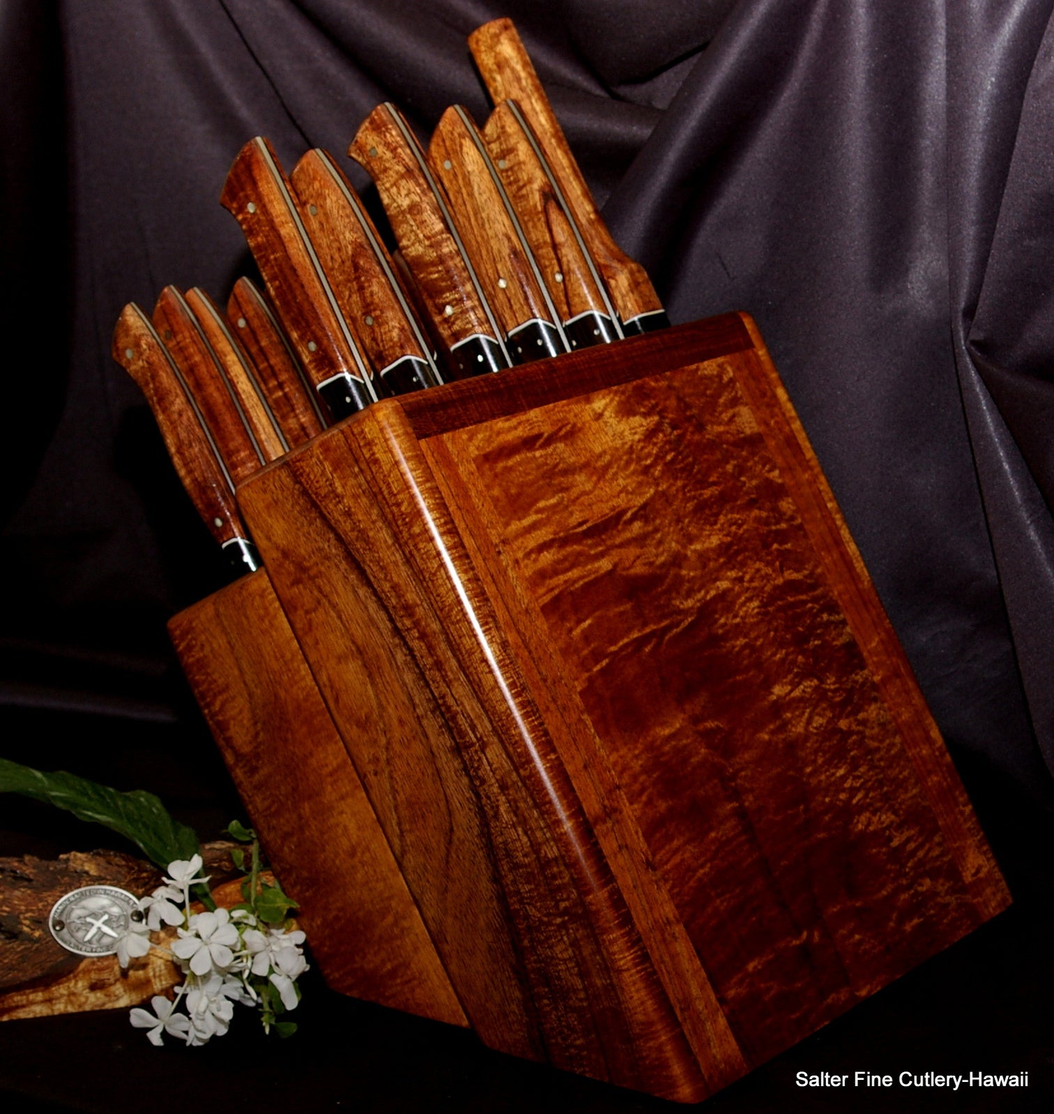 Custom Order Knife Storage Systems: Koa Stands and Knife Blocks ...