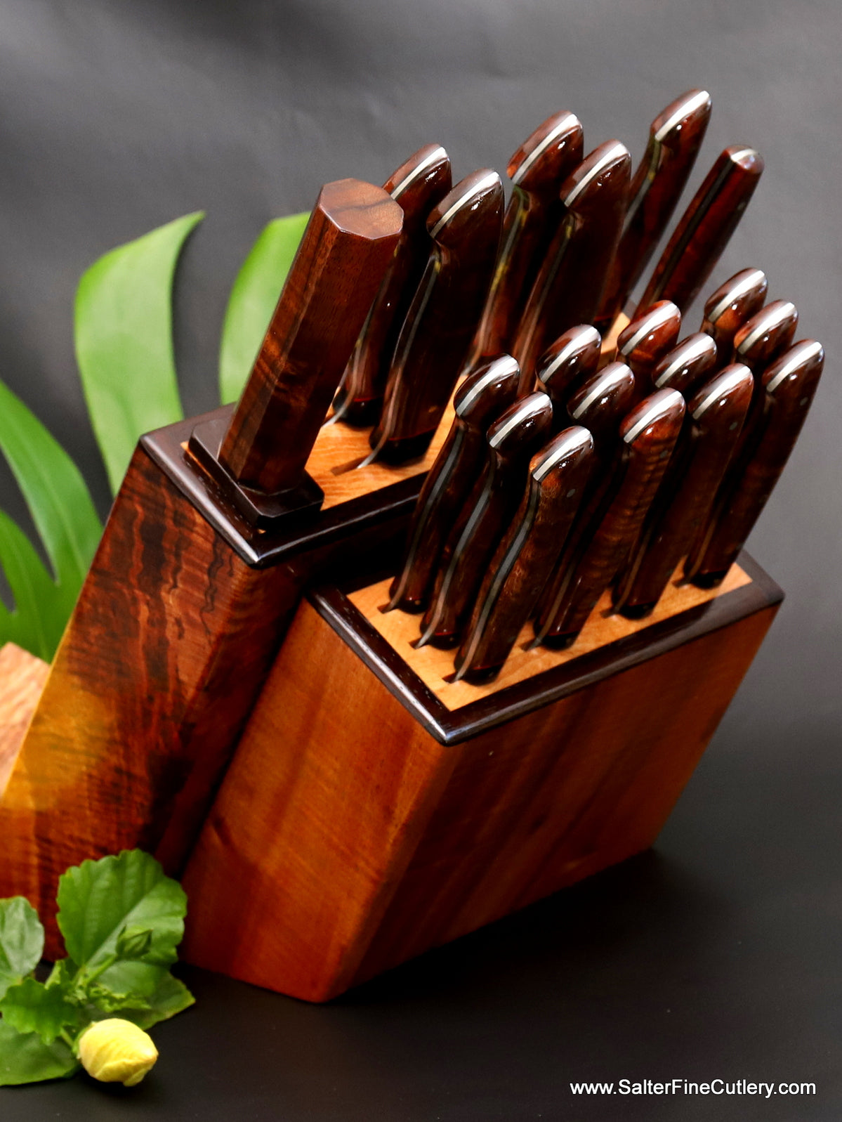 Custom Order Knife Storage Systems: Koa Stands and Knife Blocks ...