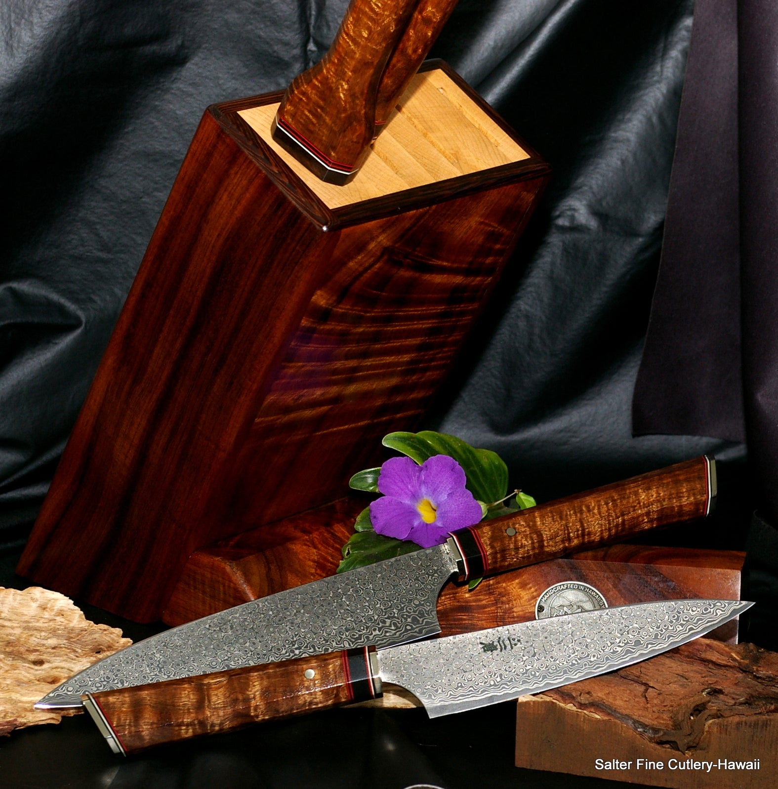 Custom Order Knife Storage Systems: Koa Stands and Knife Blocks ...