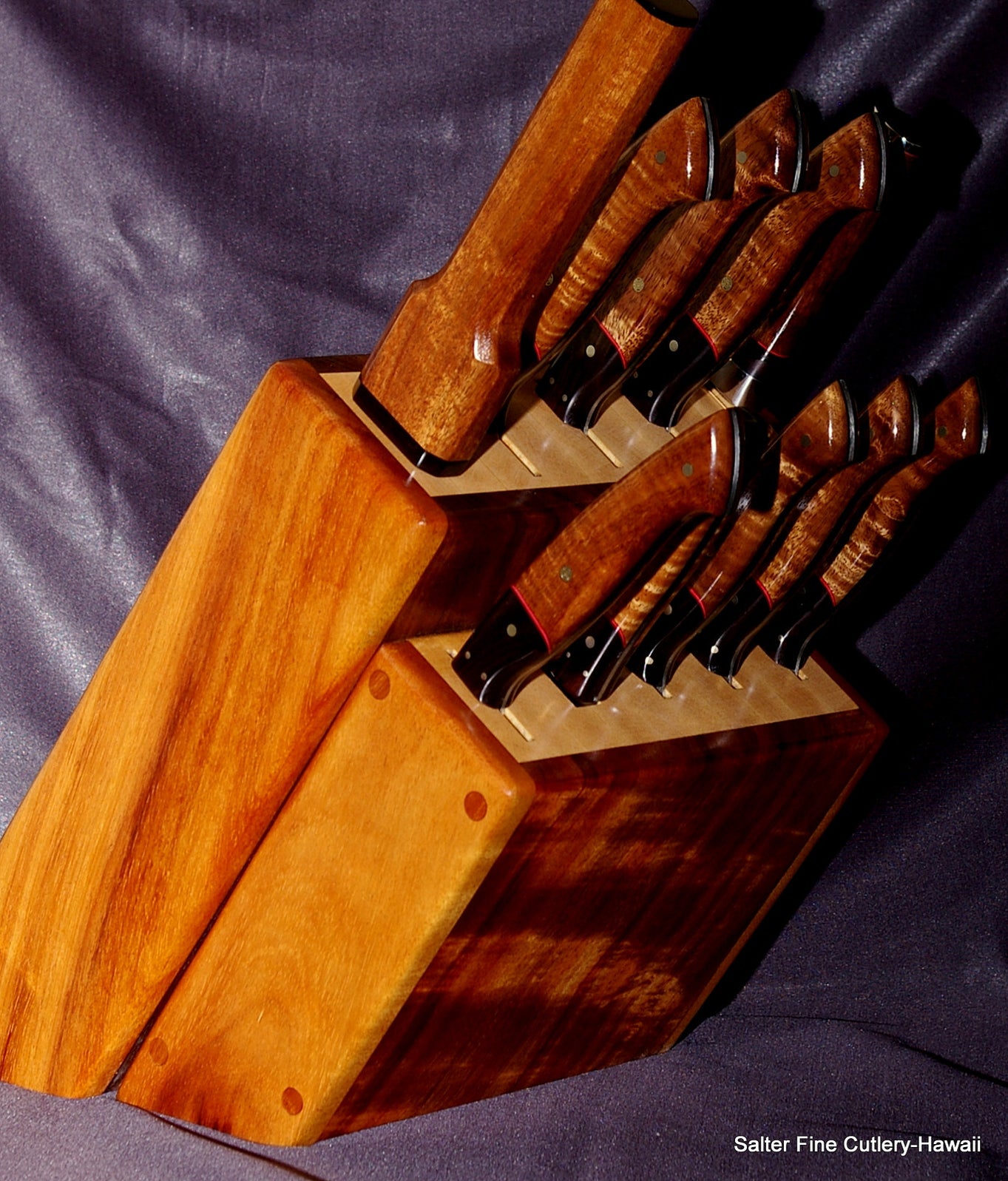Custom Order Knife Storage Systems: Koa Stands and Knife Blocks ...