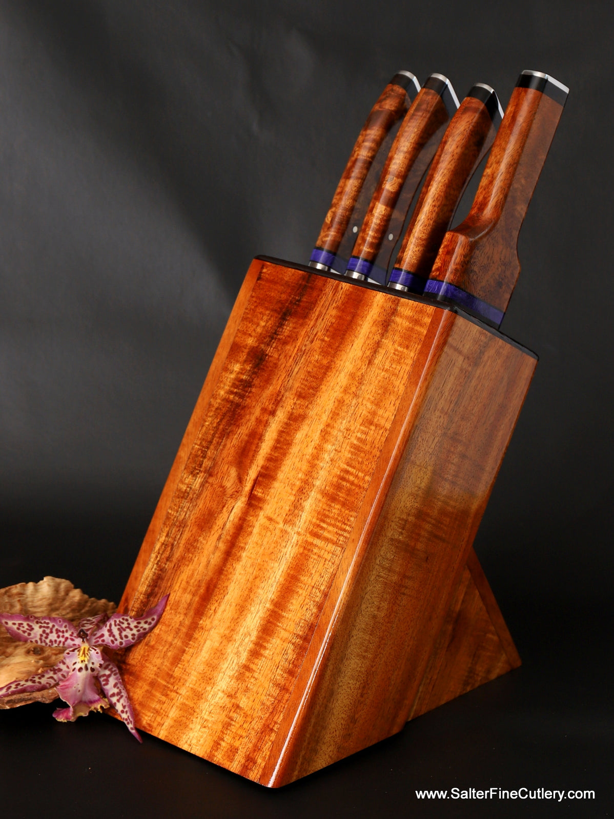 Custom Order Knife Storage Systems: Koa Stands and Knife Blocks ...